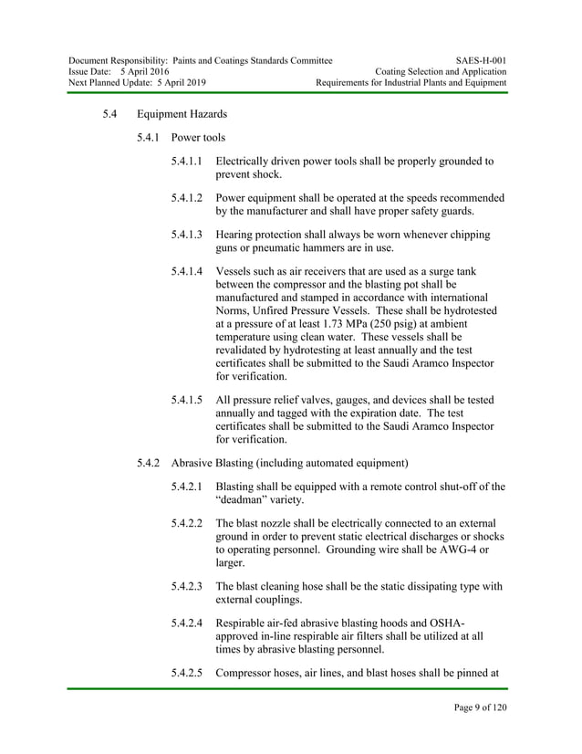 Saes h-001 - 2016 | PDF