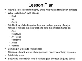 St Anne's Kindergarten Climbing Talk | PPT