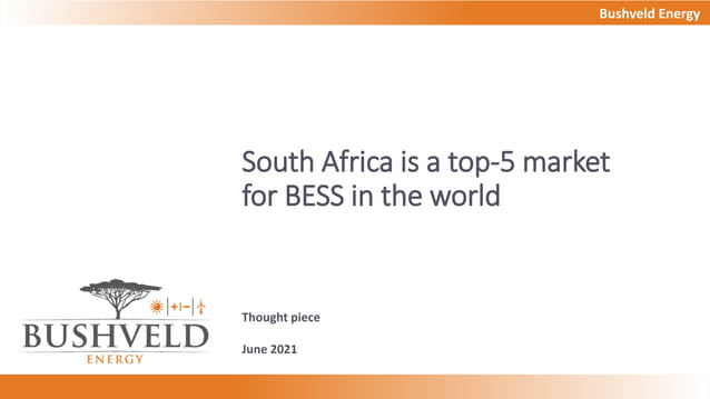 South Africa is a top-5 market for BESS in the world | PDF | Power and ...