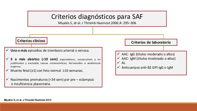 Síndrome Antifosfolípido.