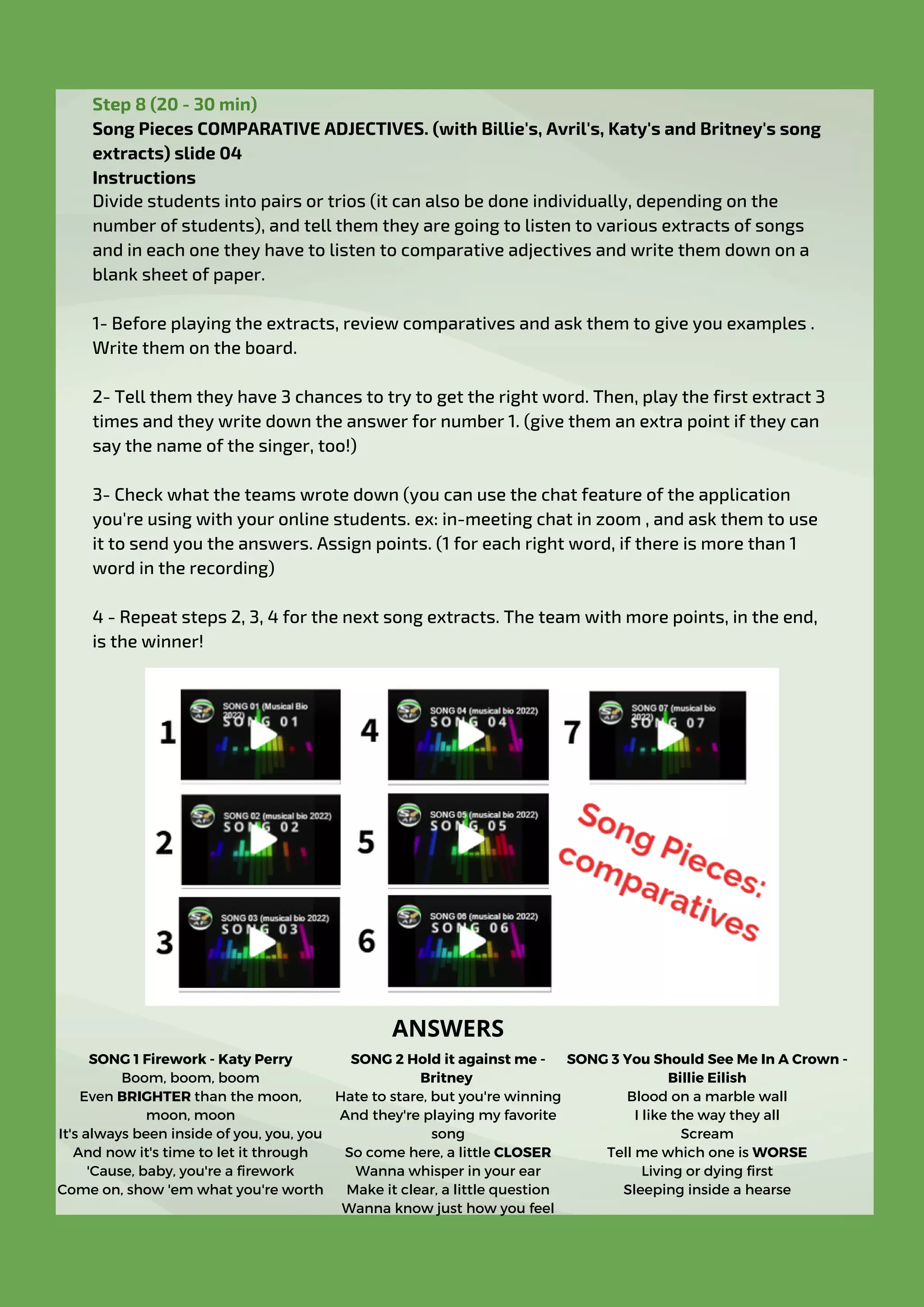 Teaching With Songs: Musical Biography + Song Pieces with Billie Eilish ...