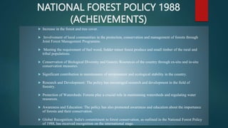 National forest policy 1988of Indian system | PPTX