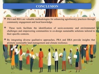 different PRA AND RRA tool used to get solution | PPTX