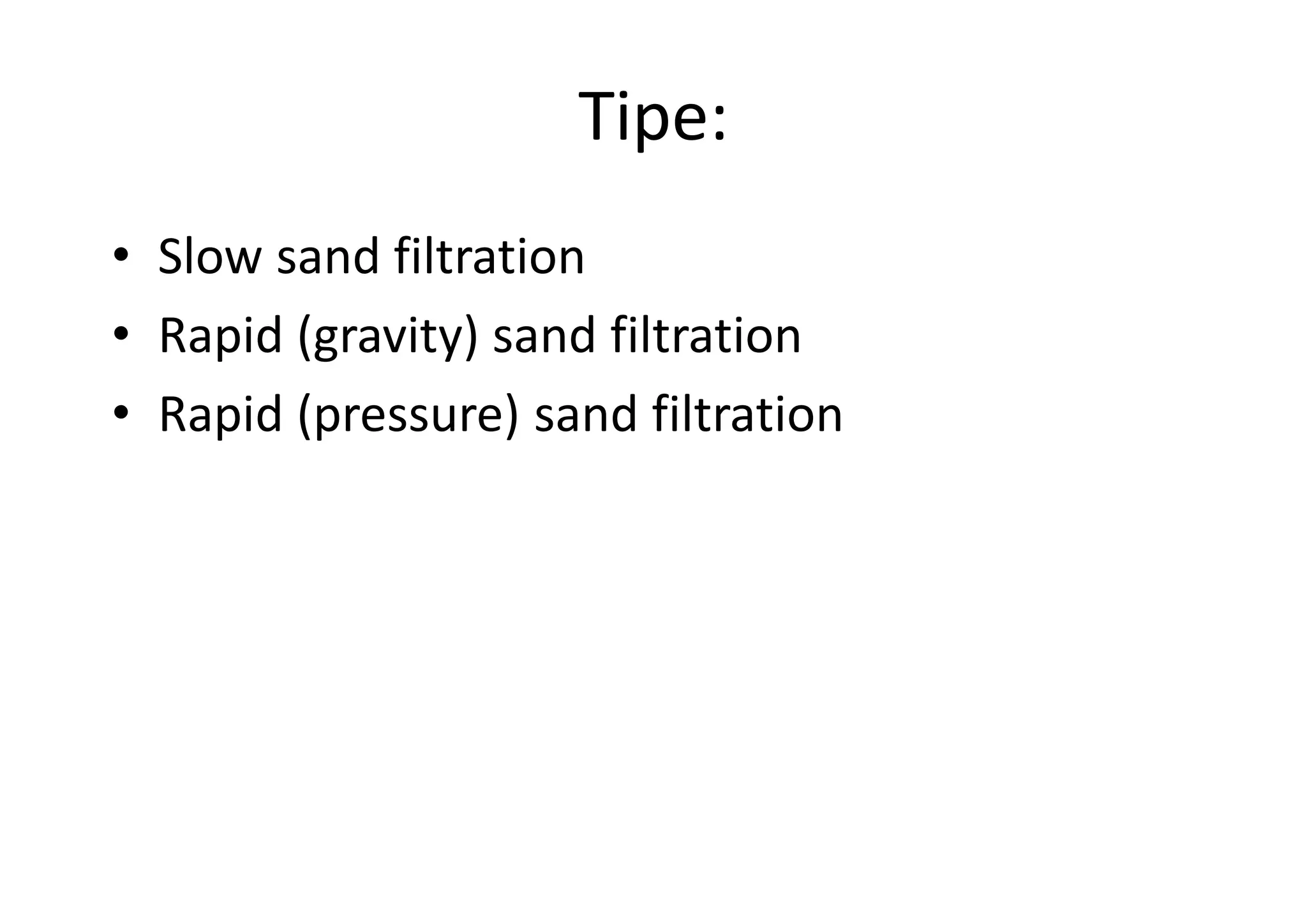Sand filtration ppt for environmental engineering | PDF