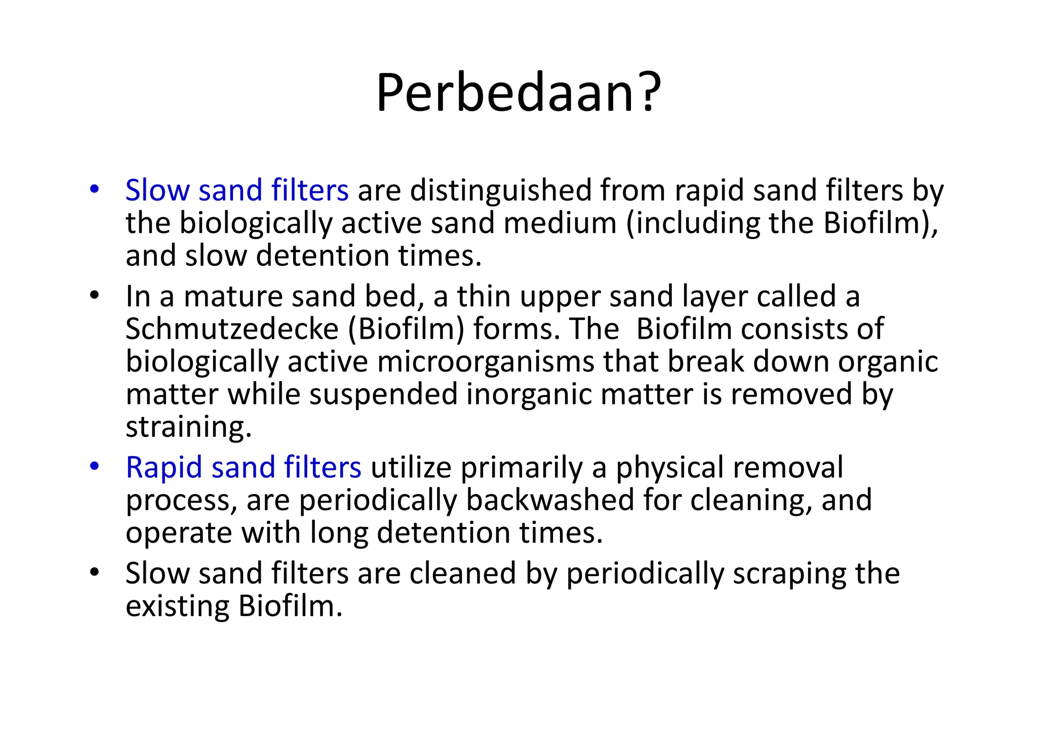 Sand filtration ppt for environmental engineering | PDF