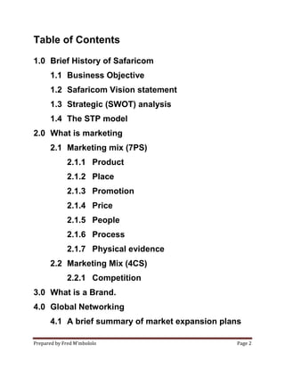 Safaricom marketing mix and it's environment | PDF