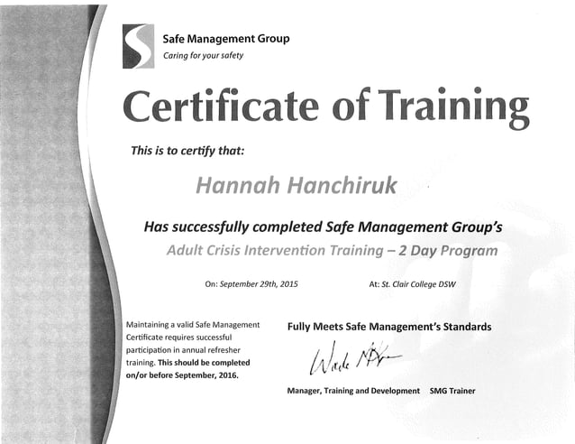 Safe Management Training Certification | PDF