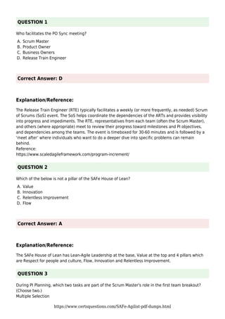 Road to Success in SAFe-Agilist Exam Questions with SAFe-Agilist PDF ...