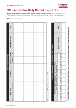 Safe catering-recording-forms | PDF