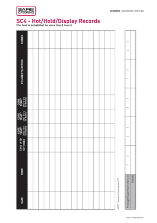 Safe catering-recording-forms | PDF
