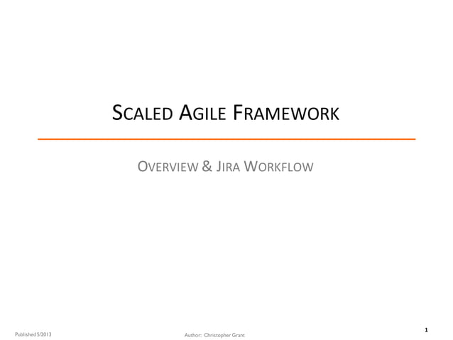 Scaled Agile Framework | PDF