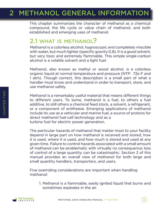 Methanol-Safety-Handling-for - Insurance .pdf | Chemistry | Science