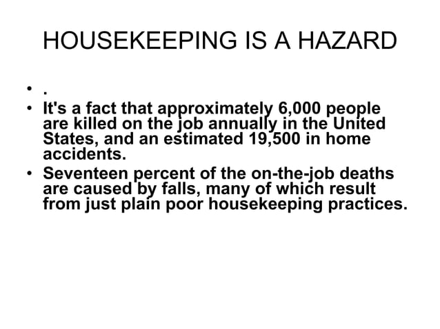 Safe Housekeeping | PPT