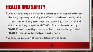 SAFE-RETURN-TO-SCHOOL-PROTOCOL.pptx | Infectious Diseases | Diseases ...