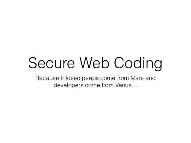 Secure Web Coding