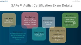 SAFe Agile Certification Exam Requirements | Edureka | PPT