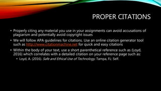 Safe and ethical use of technology | PPTX