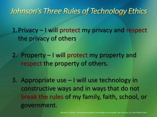 Safe and ethical use of technology in the classroom power point final | PPT