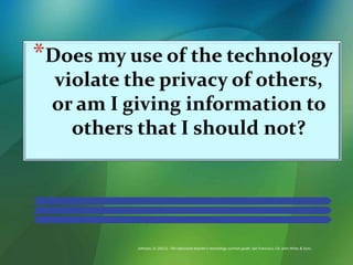 Safe and ethical use of technology in the classroom power point final ...