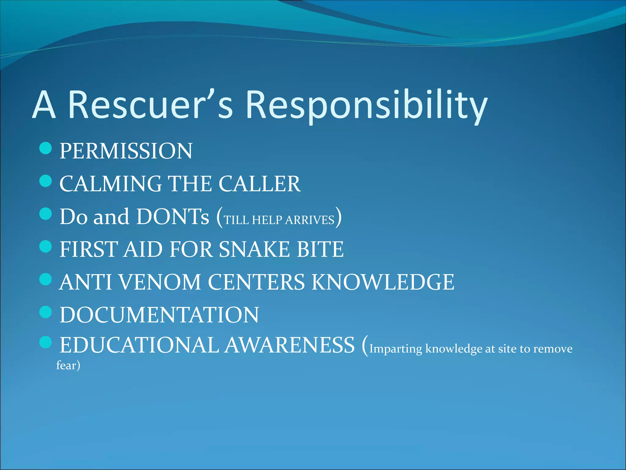 Safe and humane handling of snakes | PPT