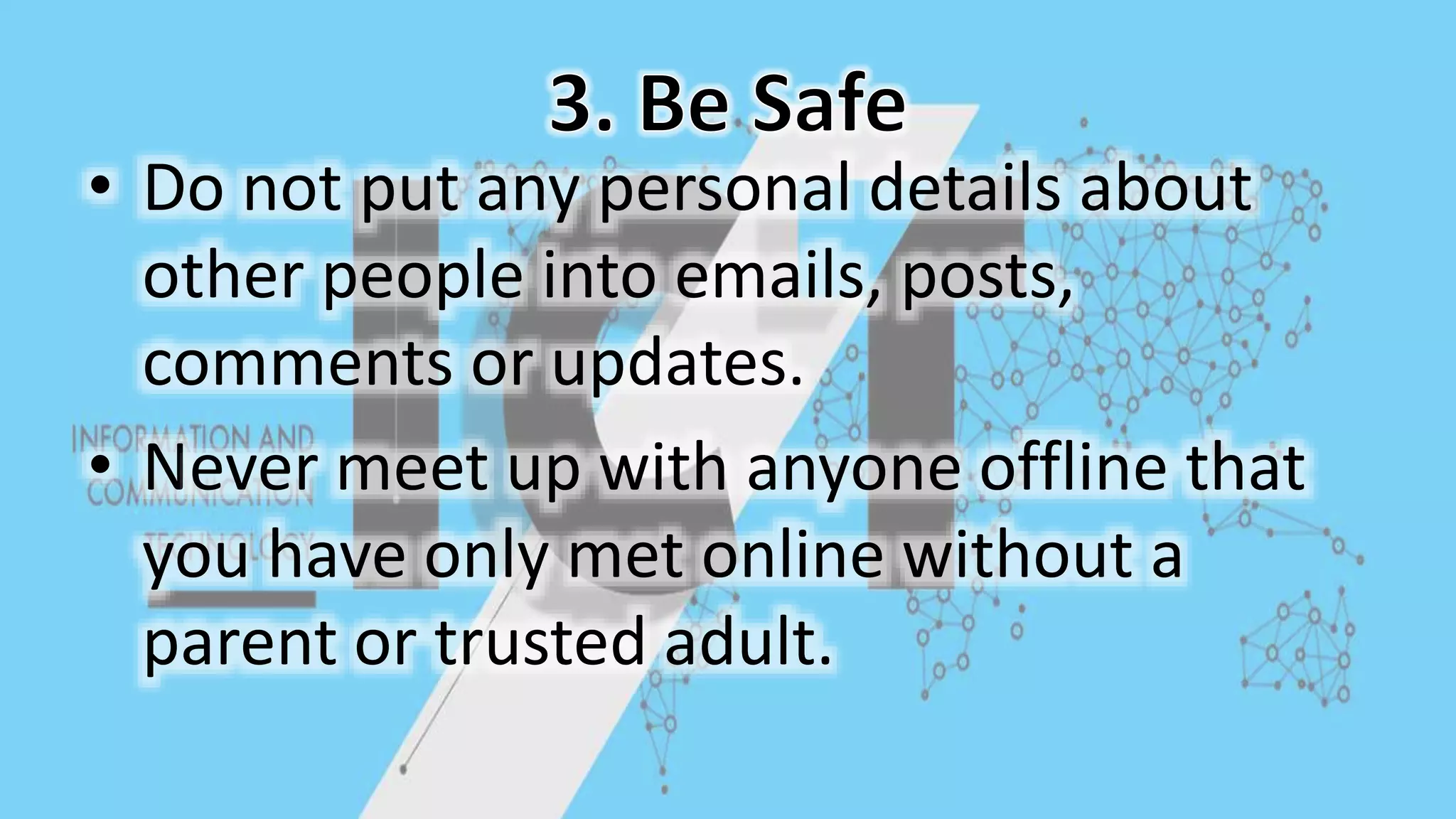 Safe and Responsible Use of ICT | PPTX