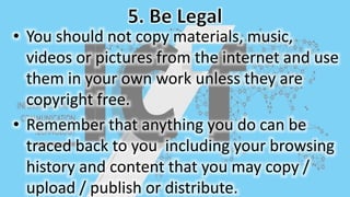Safe and Responsible Use of ICT | PPTX