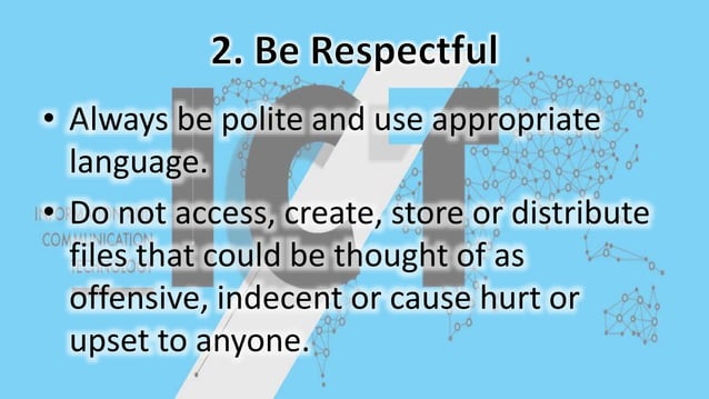 Safe and Responsible Use of ICT | PPTX