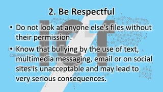 Safe and Responsible Use of ICT | PPTX