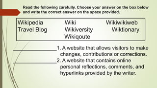 Safe and Responsible use of Wikis and Blogs.pptx