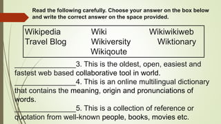 Safe and Responsible use of Wikis and Blogs.pptx
