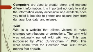 Safe and Responsible use of Wikis and Blogs.pptx