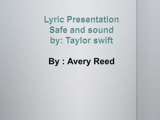 Safe and sound presentation | PPT