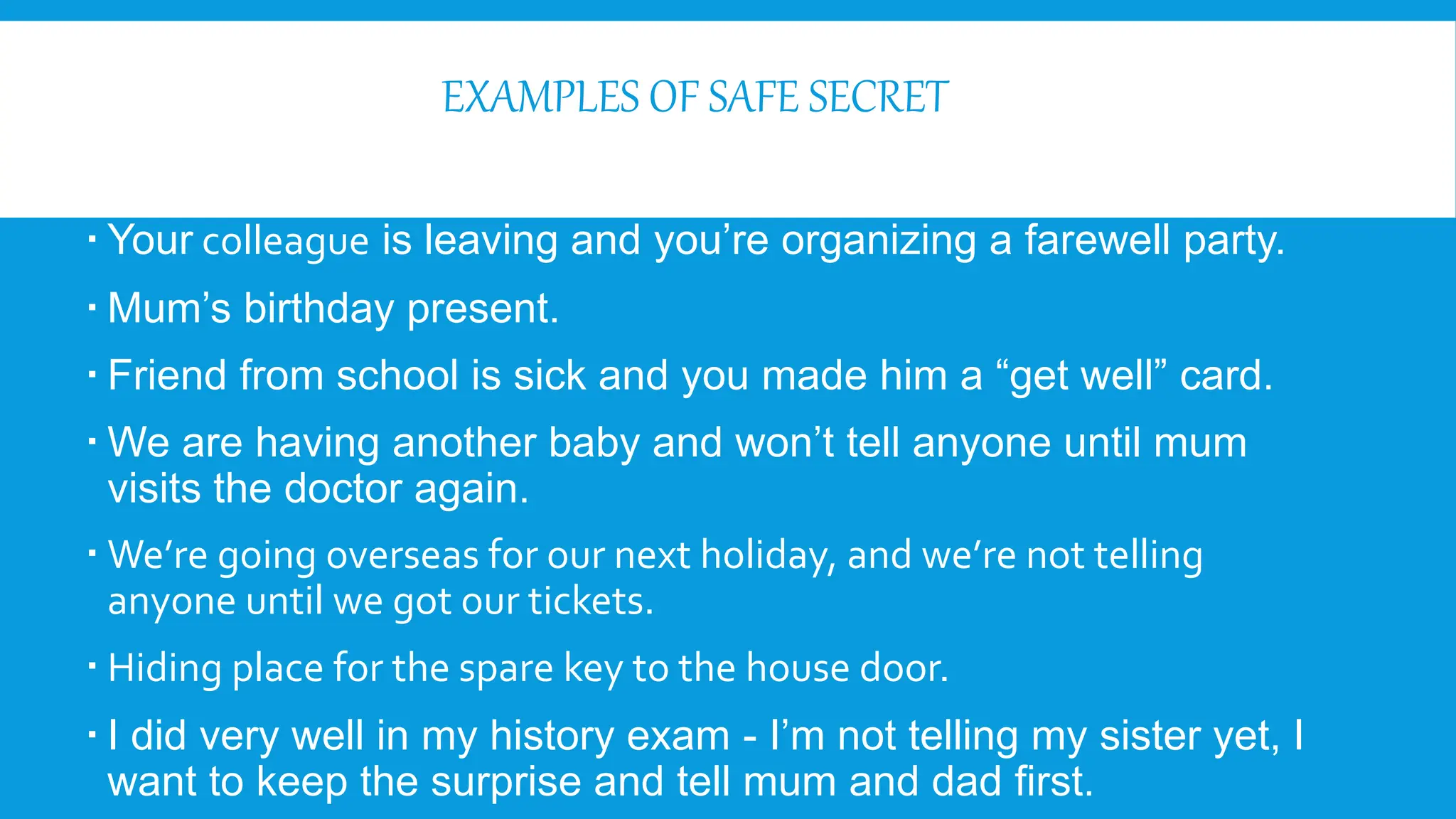 Safe and unsafe secret for child safeguarding | PPT Safe and unsafe secret for child safeguarding | PPT