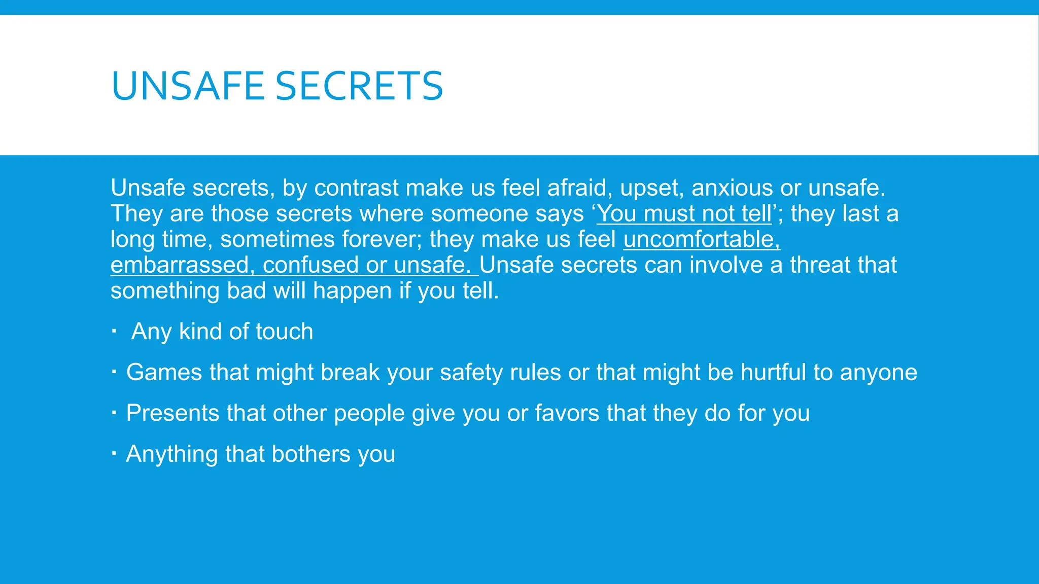 Safe and unsafe secret for child safeguarding | PPT Safe and unsafe secret for child safeguarding | PPT