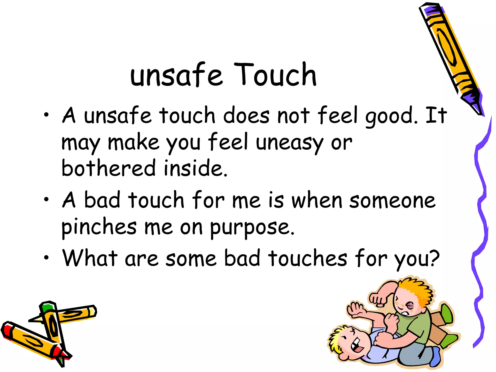 safe and unsafe touch.pptx | Parenting Babies and Toddlers | Parenting