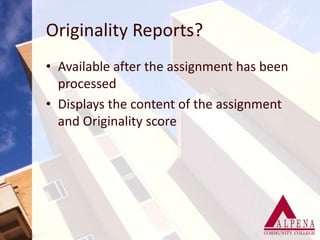 Blackboard SafeAssign | PPTX