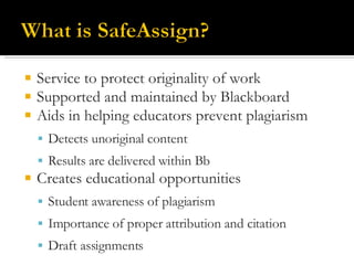 Safe Assign | PPT