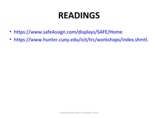 Safe assign takeaway26032015 | PPT