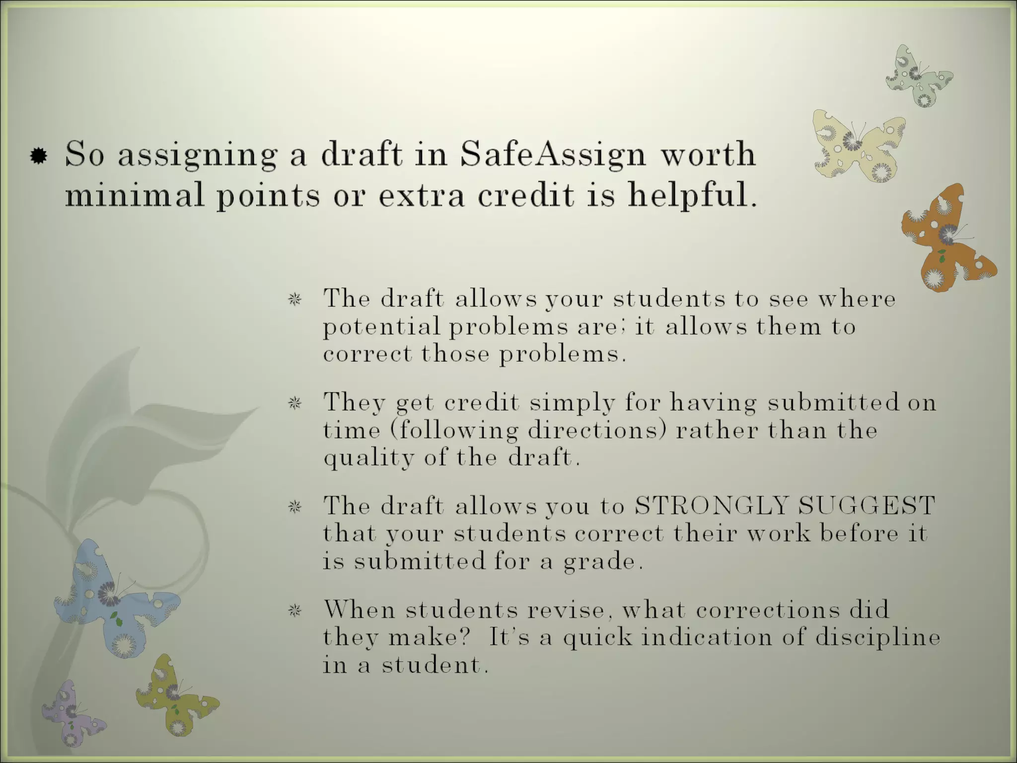 SafeAssign Teaching Tool ...Not Gotcha | PPT
