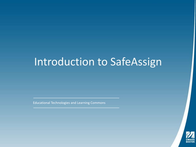 Using SafeAssign | PPT