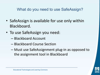 Using SafeAssign | PPT