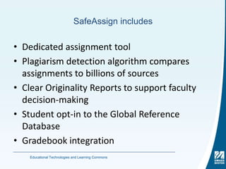 Using SafeAssign | PPT