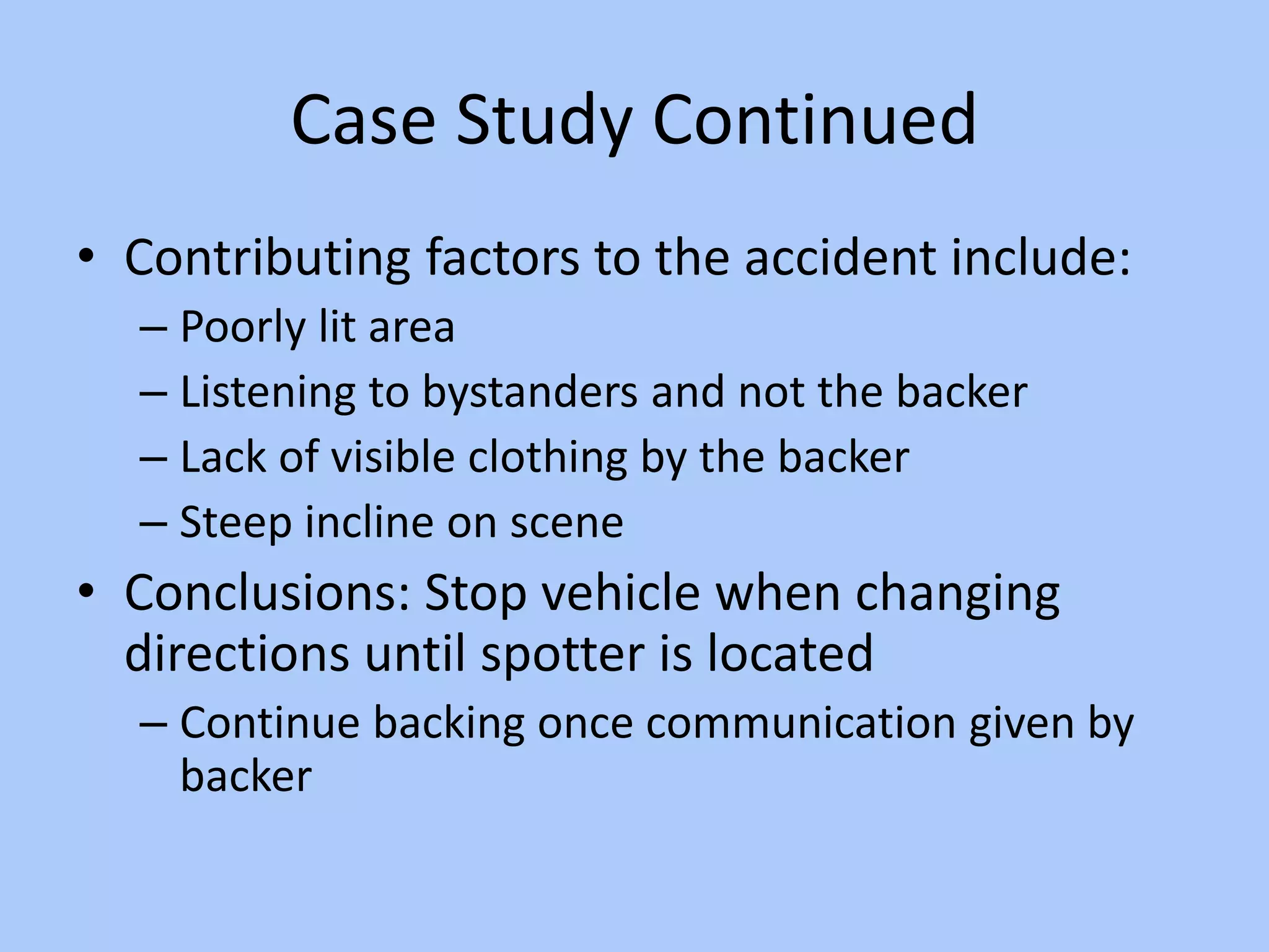 Safe backing operations | PPTX