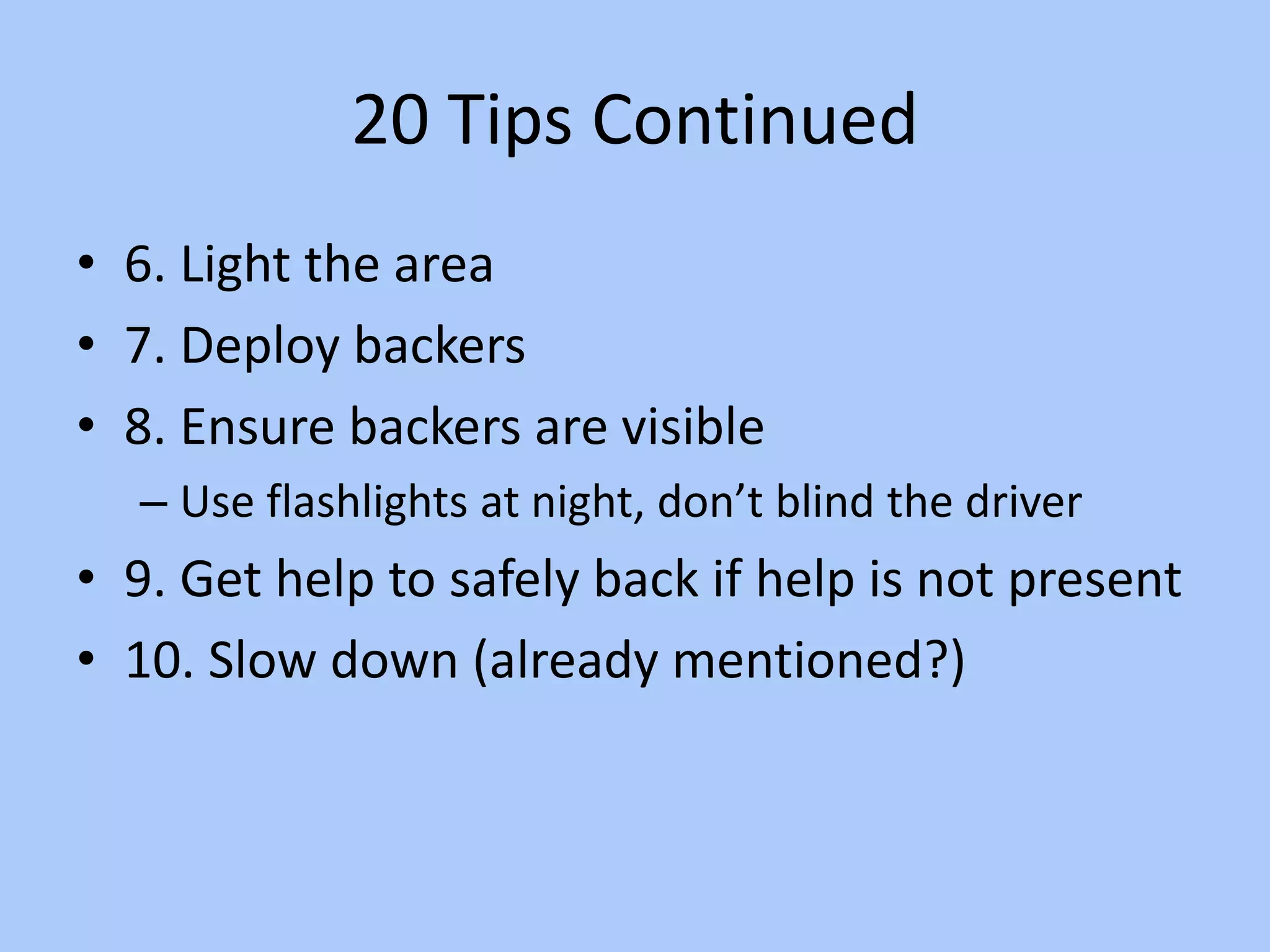 Safe backing operations | PPTX