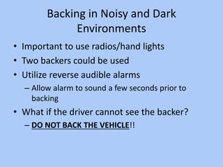 Safe backing operations | PPTX