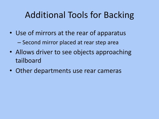 Safe backing operations | PPTX