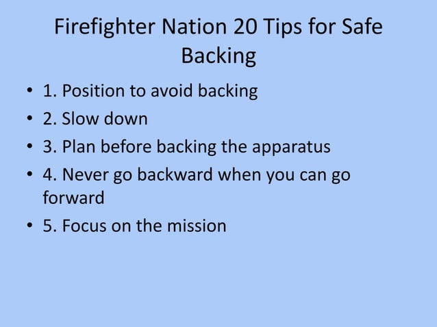 Safe backing operations | PPTX