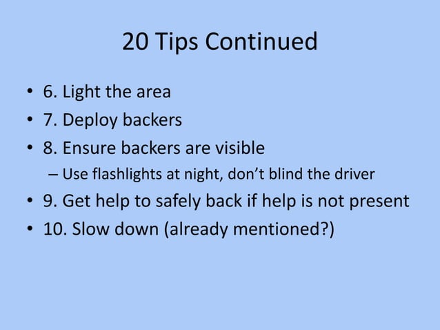 Safe backing operations | PPTX