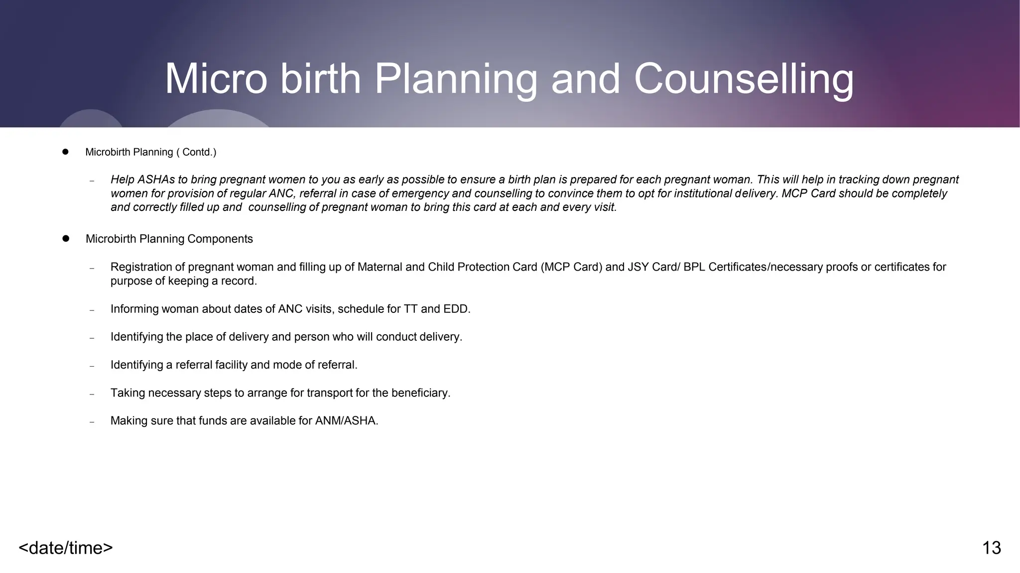 Safe Birth Presentation Checklist for Pregnant Women.pptx