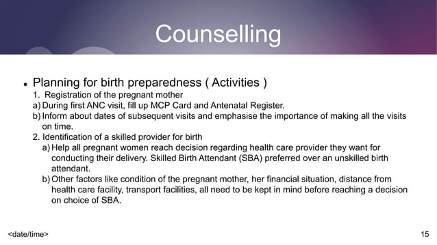 Safe Birth Presentation Checklist for Pregnant Women.pptx | Pregnancy ...